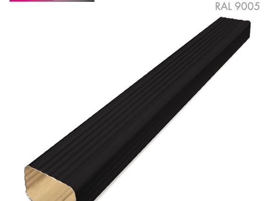 Descente eaux pluviales | Descente Eau Pluviale Rectangle Noir RAL 9005